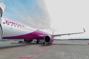 【搭乗記】LCCのピーチなのに大手以上の座席広さのA321LR型機で関空へ - まったり空の旅